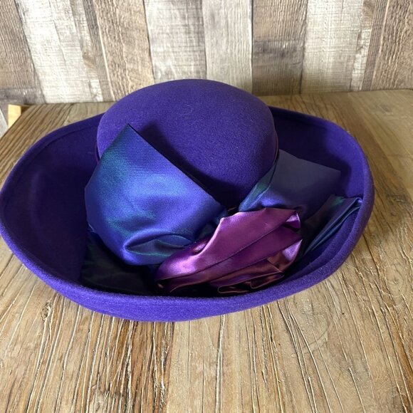 Whittall & Shon | Accessories | Vintage Whittall Shon Purple Derby Hat ...